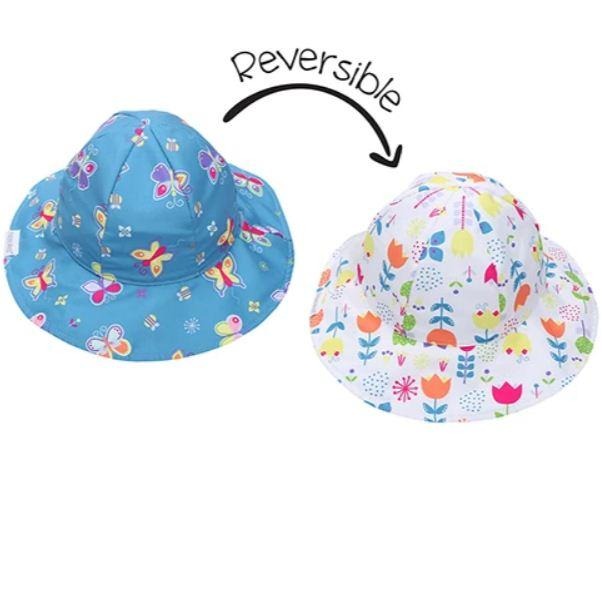 Flapjacks Kids Reversible Baby & Kids Patterned Sun Hat – Butterfly ...